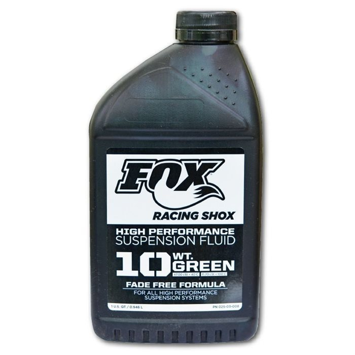 Oil: AM, FOX Suspension Fluid [32 oz.], 10 WT Green - Olie - scandinaviansuspensioncenter.dk